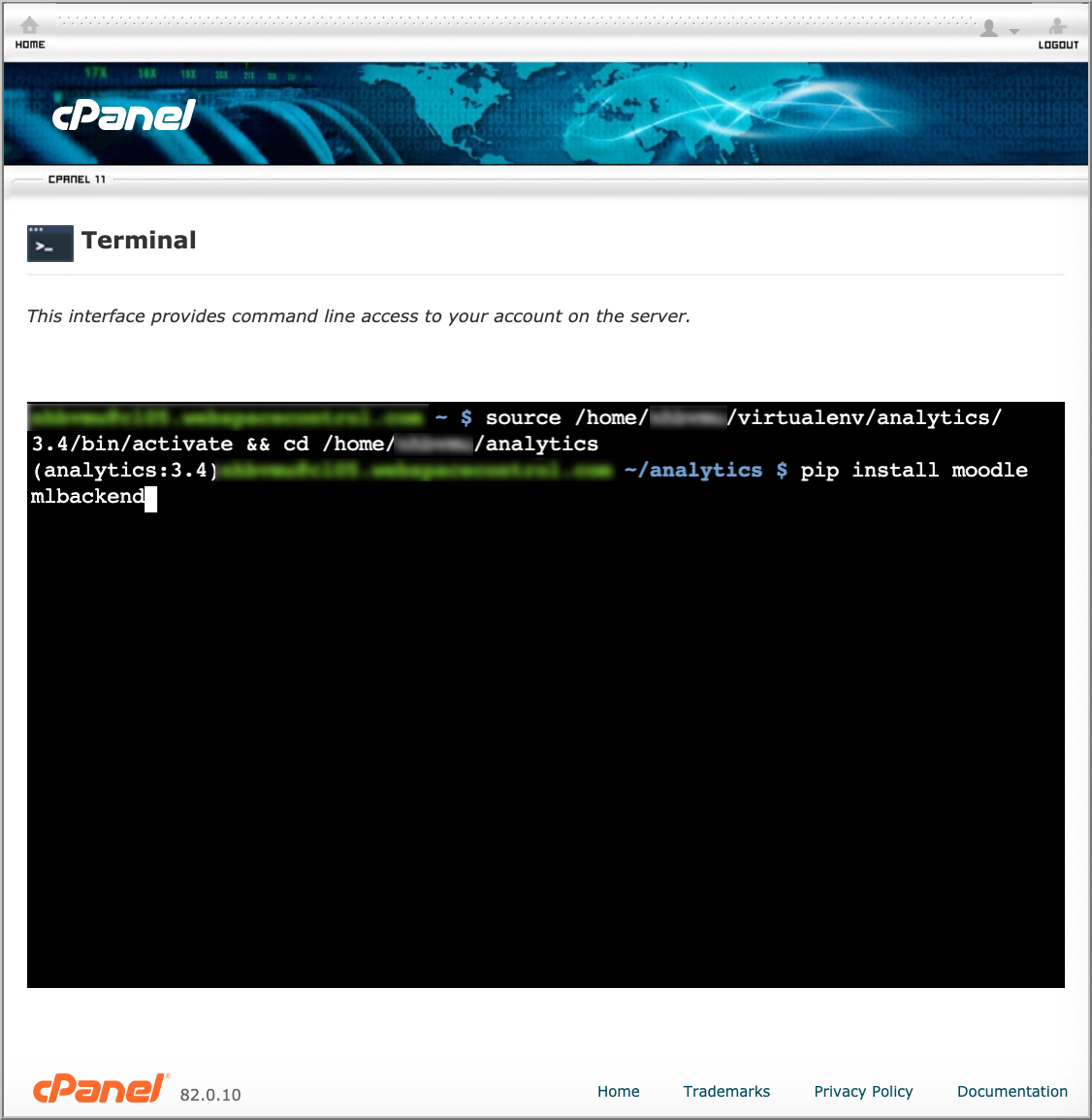 Moodle Analytics Part 1 Setting Up The Python Machine Learning Backend In Cpanel Eduroll 4680