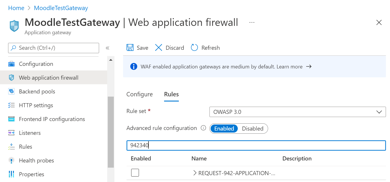 Microsoft Azure Web Application Firewall (WAF) blocks some Moodle calls – EduRoll IT Blog